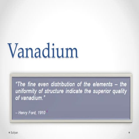Vanadium | PPTX