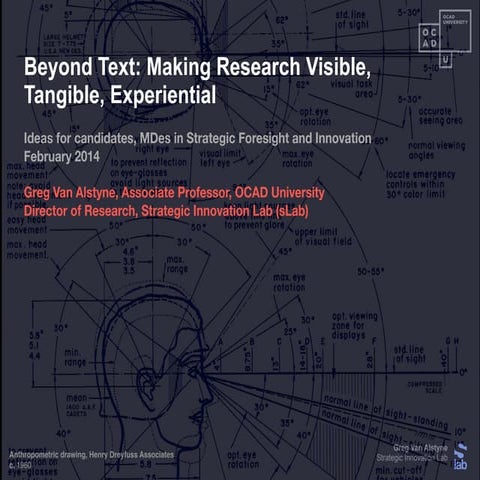 Beyond Text: Making Research Visible, Tangible, Experiential | PPT