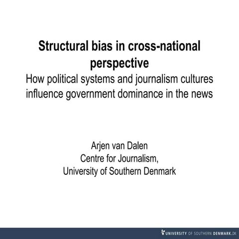Van dalen structural bias | PPTX