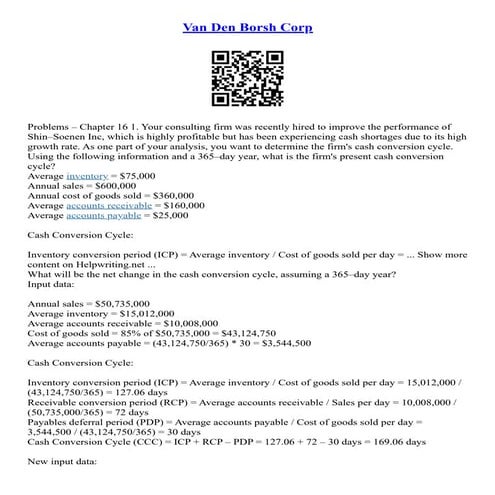 Van Den Borsh Corp | PDF