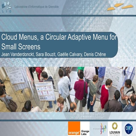 Cloud Menus, a Circular Adaptive Menu for Small Screens | PPT