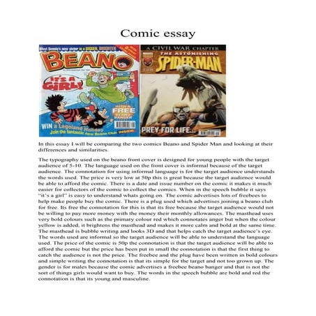 Comic Essay | DOCX