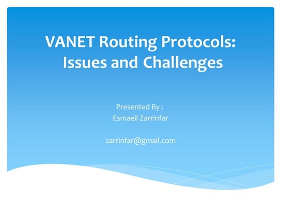 Introduction of VANET | PPT