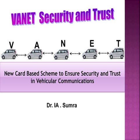 VANET Security and Trust | PPT