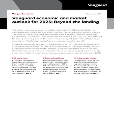 Vanguard outlook 2025-Beyond the landing | PDF