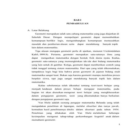 Van hiele final | DOCX