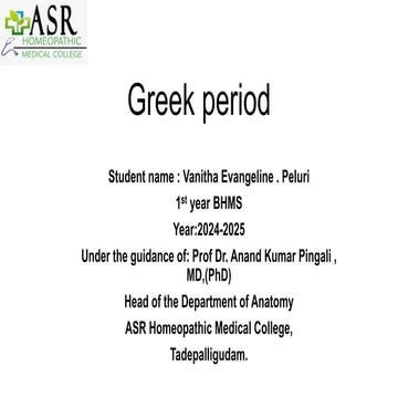 History of anatomy Greek period Herophilus | PPT