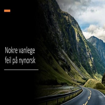 Vanlege feil nynorsk | PPTX