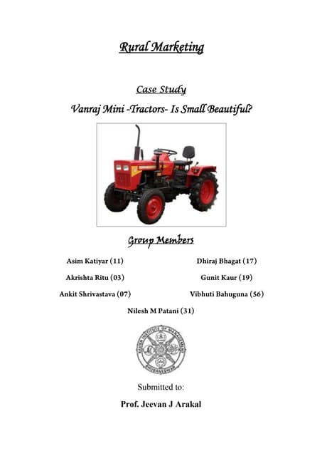 Vanraj tractor case analysis | PDF | Agriculture | Industries