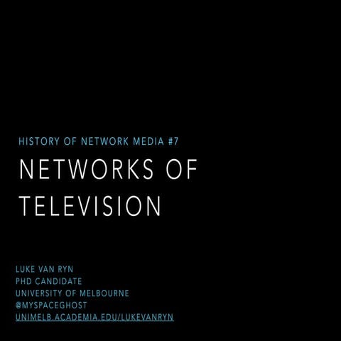 Networks of Television | PDF
