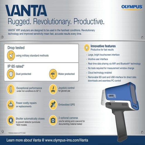 Vanta XRF: Rugged. Revolutionary. Productive. | PDF