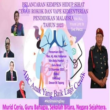 Banner pelancaran vape slide di sk tapang | PPTX