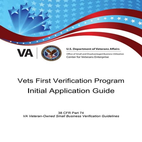 Vets First Verification Program Initial Application Guide | PDF