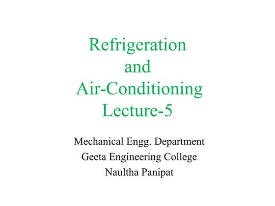 Vapour absorption system | PPTX | Chemistry | Science