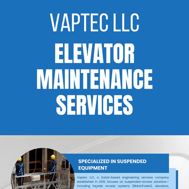 vaptech LLC - Elevator Maintenance Services | PDF