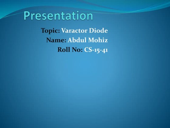 Lecture 2: Power Diodes | PPTX | Technology & Computing