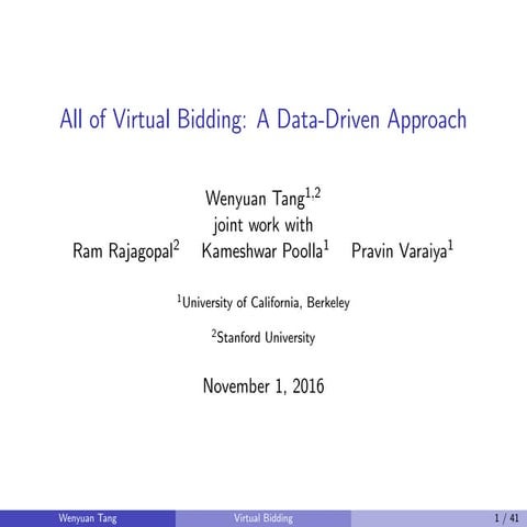All of Virtual Bidding: A Data-Driven Approach | PDF