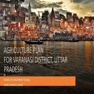Varanasi agriplan watershed | PPTX