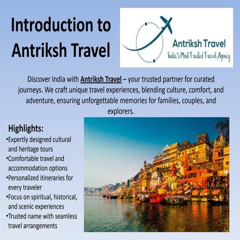 Varanasi Tour Packages – Sacred Journeys with Antriksh Travel | PDF