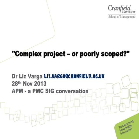 Complex Projects - Skills and Approaches - Simon Henley | PPT