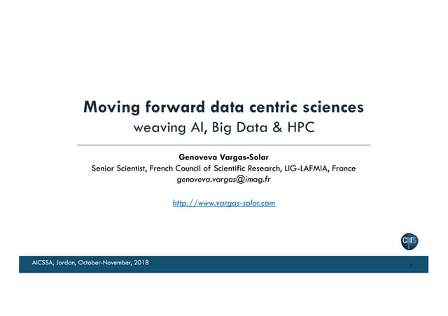 Moving Forward Data Centric Sciences Weaving Ai Big Data And Hpc Ppt