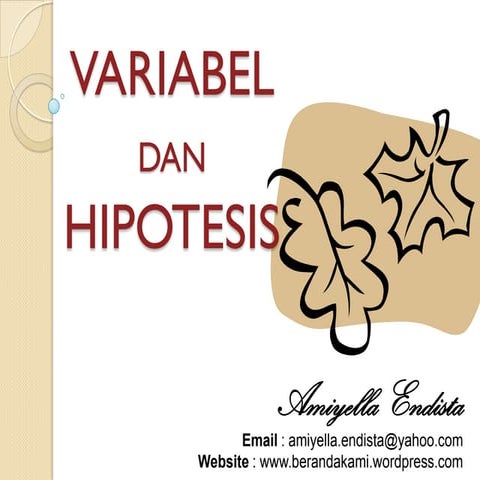 Variabel dan-hipotesis | PDF