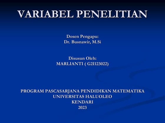 Makalah Variabel Penelitian.docx