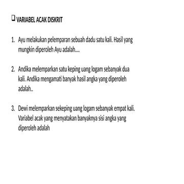 LATIHAN SOAL MENCARI VARIABEL ACAK DISKRIT.pptx