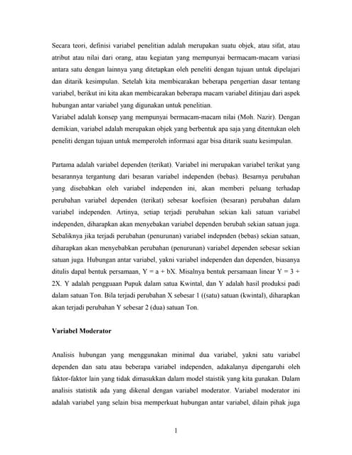 Variabel penelitian | PPT