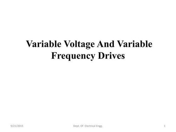 variable frequency drive | PPTX | Radio Control | Hobbies & Interests