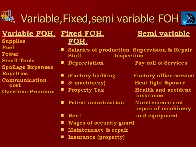 Variable Fixed Semi Variable Factory Overhead variable-fixed-semi-variable-factory-overhead