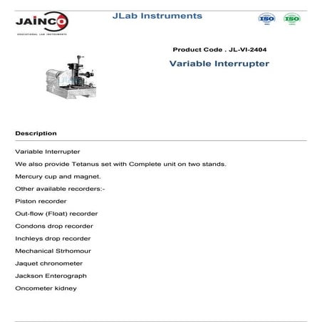 Variable interrupter | PDF