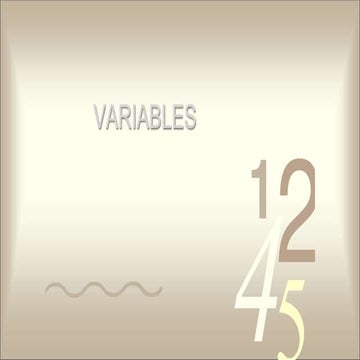 Las variables psicológicas | PPTX