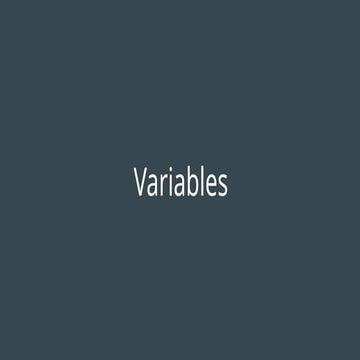 Understanding Python Programming Language Variable Ppt