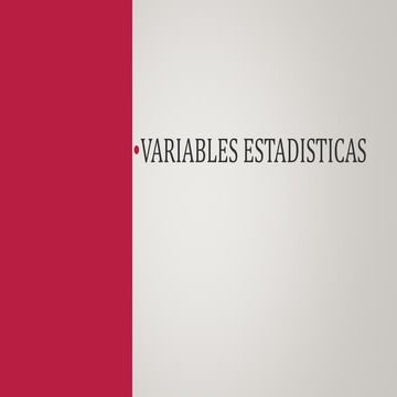 variables-estadisticas. Presentación powerpoint | PPTX