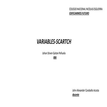 Variables scratch | PPTX