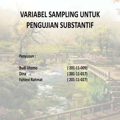Variable sampling untuk pengujian substantif stain salatiga | PPTX