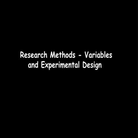 Variables and experimental desighn | PPT | Physics | Science