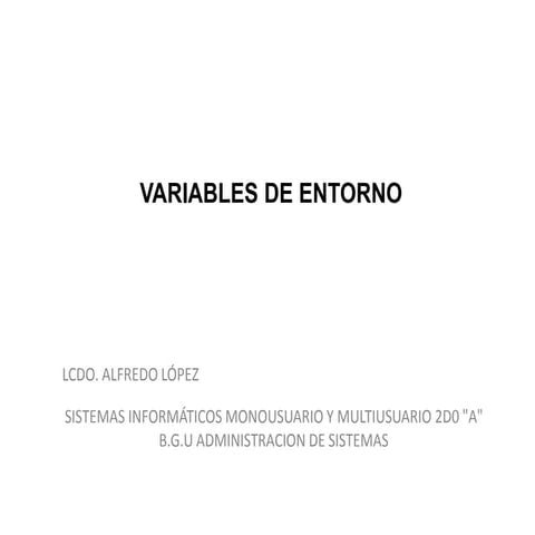 VARIABLES DE ENTORNO | PPTX