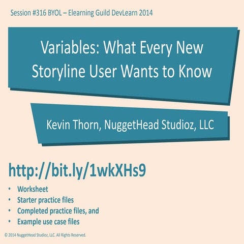 Articulate Storyline Fundamentals Of Variables Pptx Programming