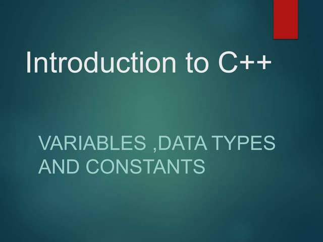 data types in C programming | PPTX
