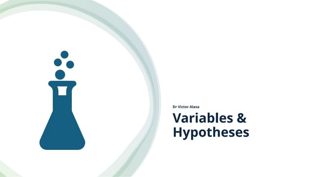 Types of Variables - Independent, Dependent ,Extraneous ,Intervening ,Moderator | PPTX