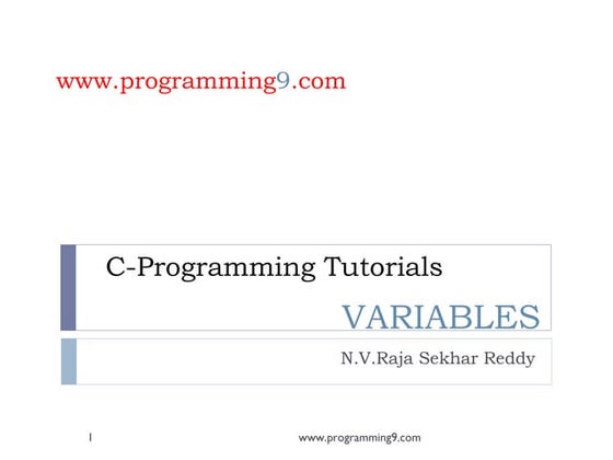 Data Types In C Programming Ppt