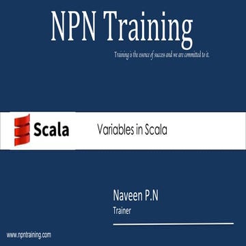 Variables in scala | PPT