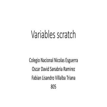 Variables scratch | PPTX