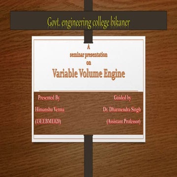 Variable volume Engine | PPTX
