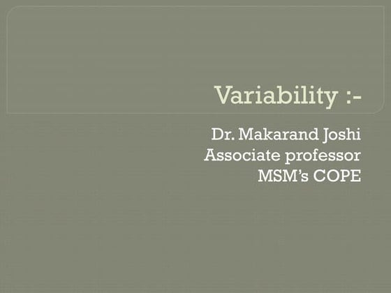 Variance And Standard Deviation Ppt