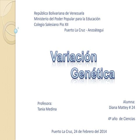 Variación Genética Ppt