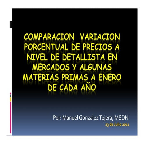 Variación Porcentual de Precios períododos 2001-2004 y 2005-2011 en Rep ...