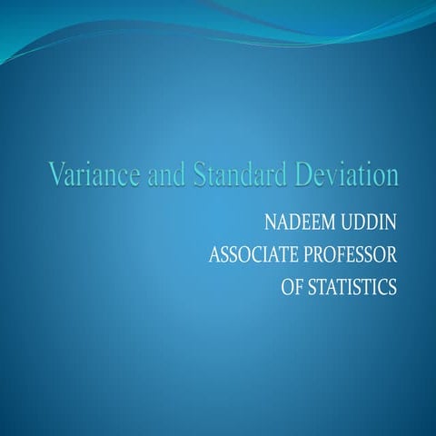 Variance and standard deviation | PPTX
